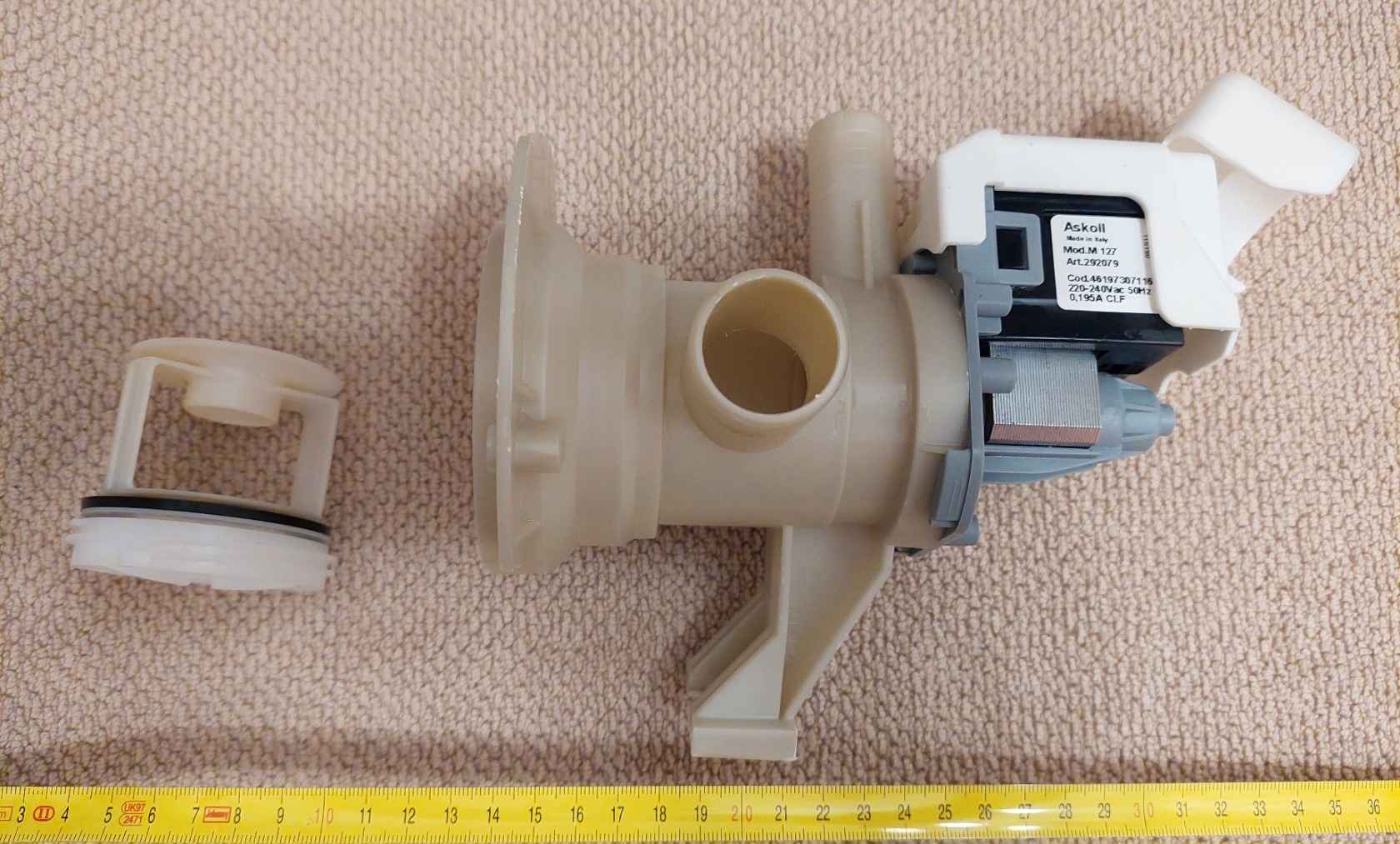 Whirlpool TDLR 70230 mosógép bontott gyári komplett szivattyú motor ...