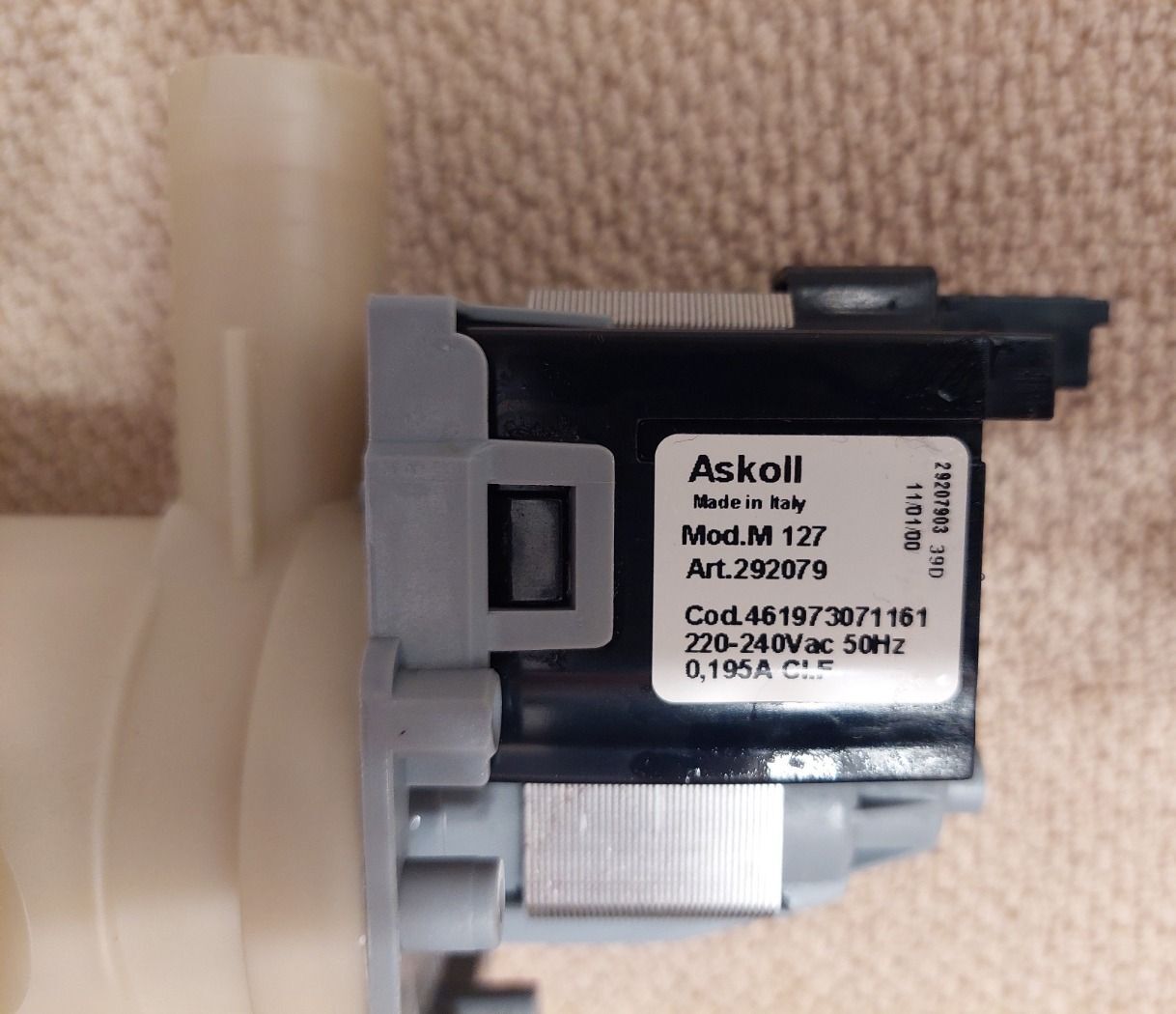 Whirlpool TDLR 70230 mosógép bontott gyári komplett szivattyú motor ...