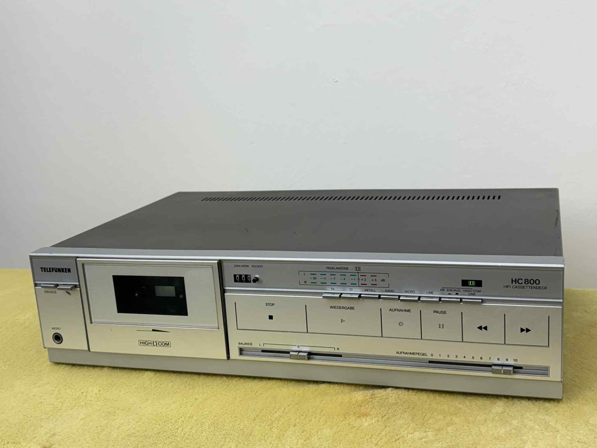 Telefunken HC800 hc-800 magnódeck ritkaság 80s évekből 1ft-ról Posta OK