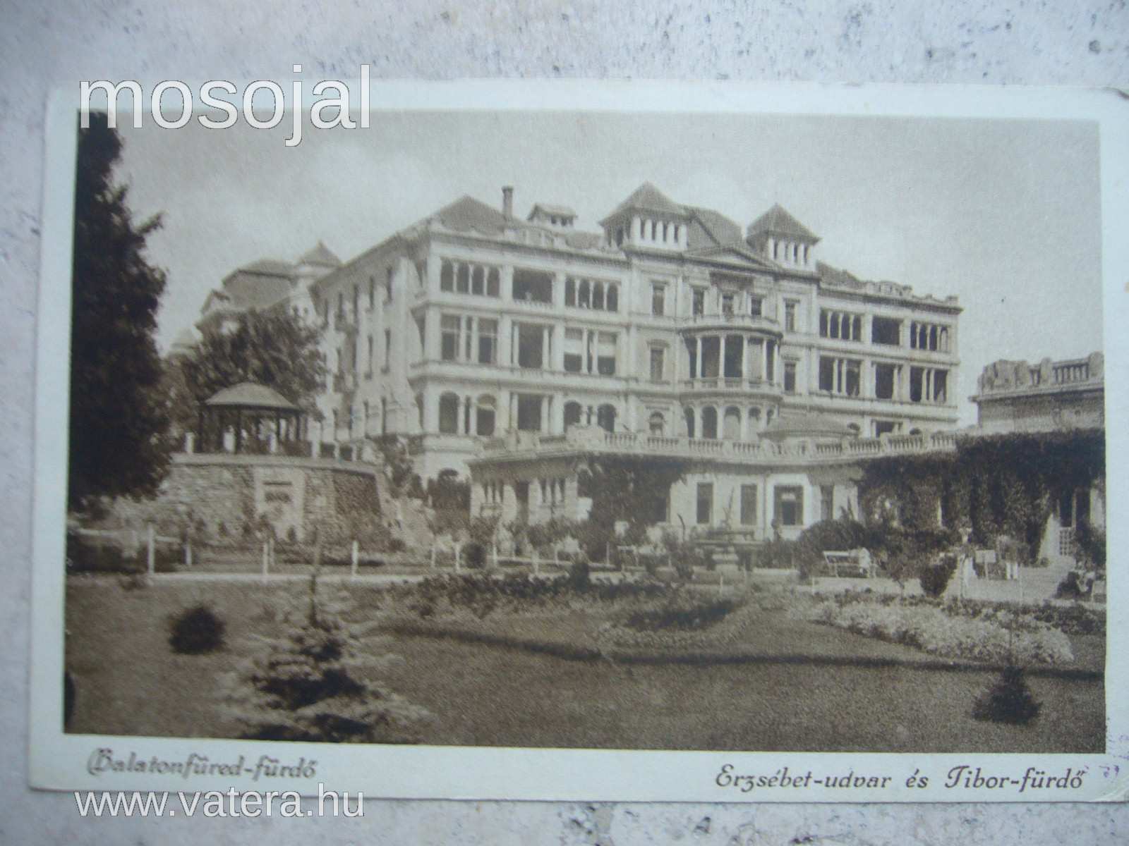 Balatonfüred fürdö Erzsébet udvar+Tibor-fürdö 1928 (meghosszabbítva ...