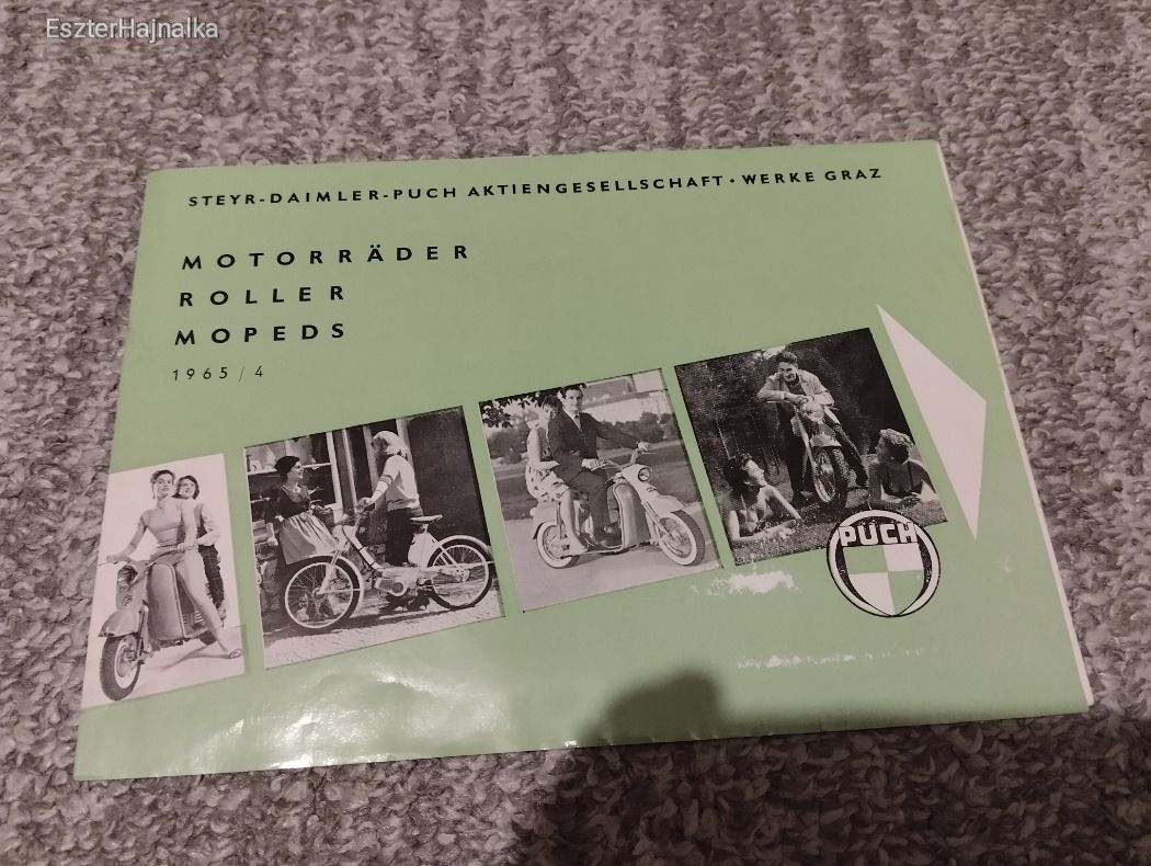 régi retró steyr daimler puch moped prospektus,60-as évek ...