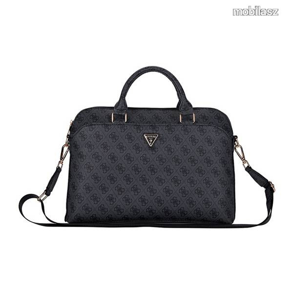 Guess PU 4G Zipper & Triangle Logo tablet, laptop válltáska, Állítható ...