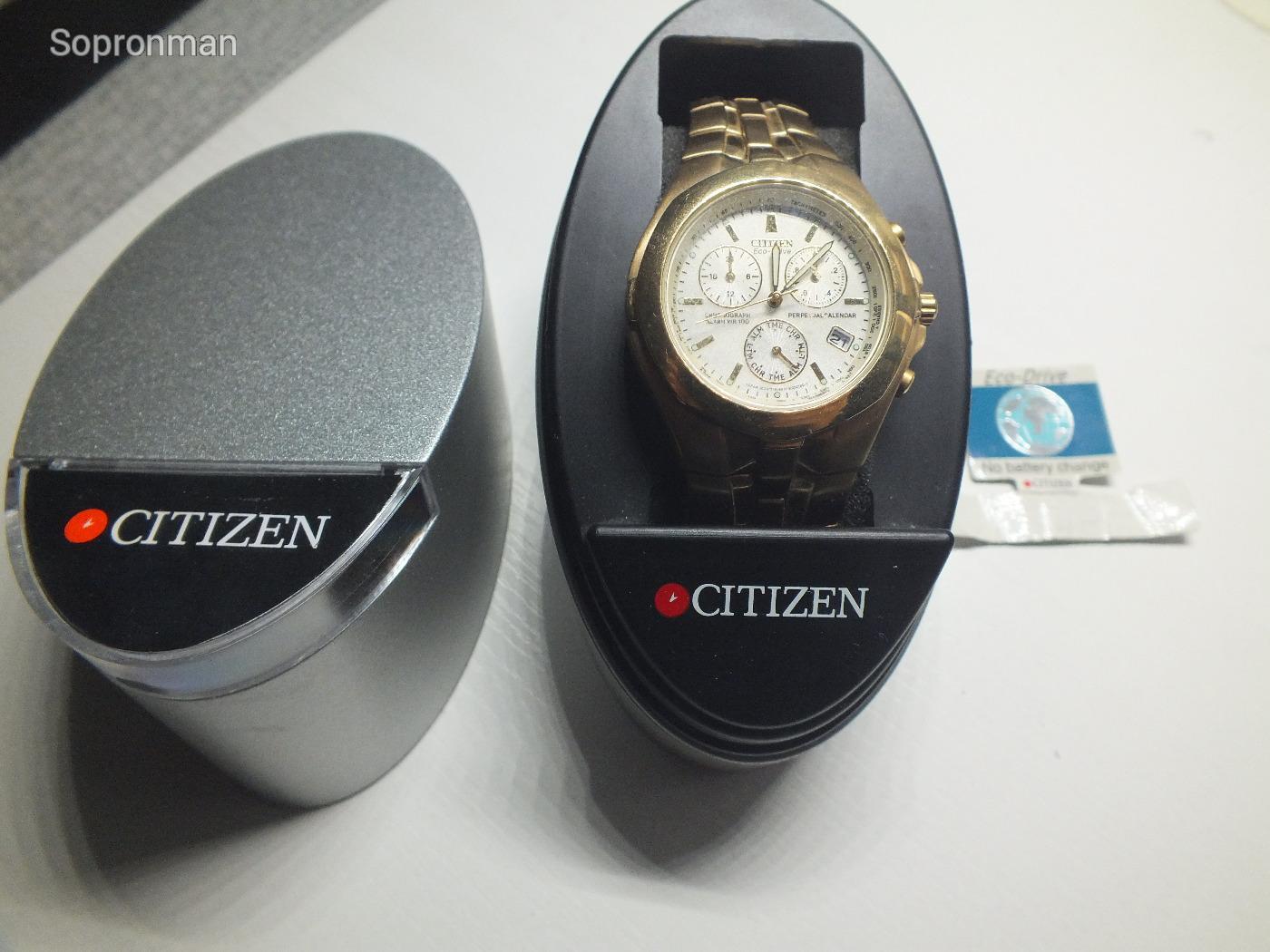 CITIZEN Eco-Drive perpetual calendar ARANYMETÁL SZÍNŰ CHRONOGRAPH ...