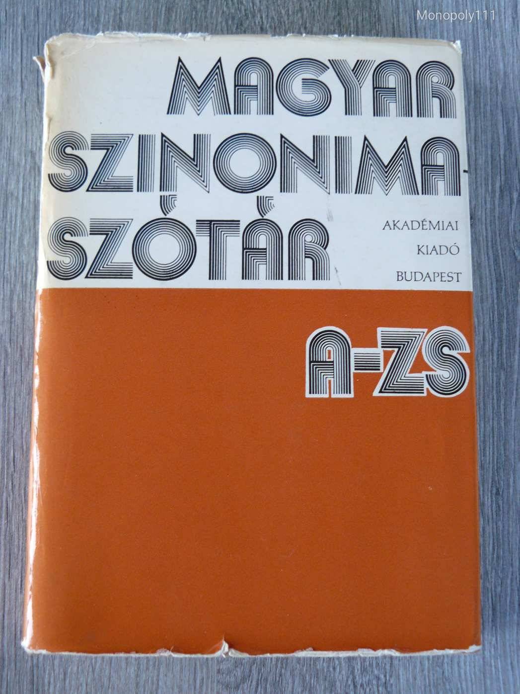 O. Nagy Gábor - Ruzsiczky Éva - Magyar szinonimaszótár 1978