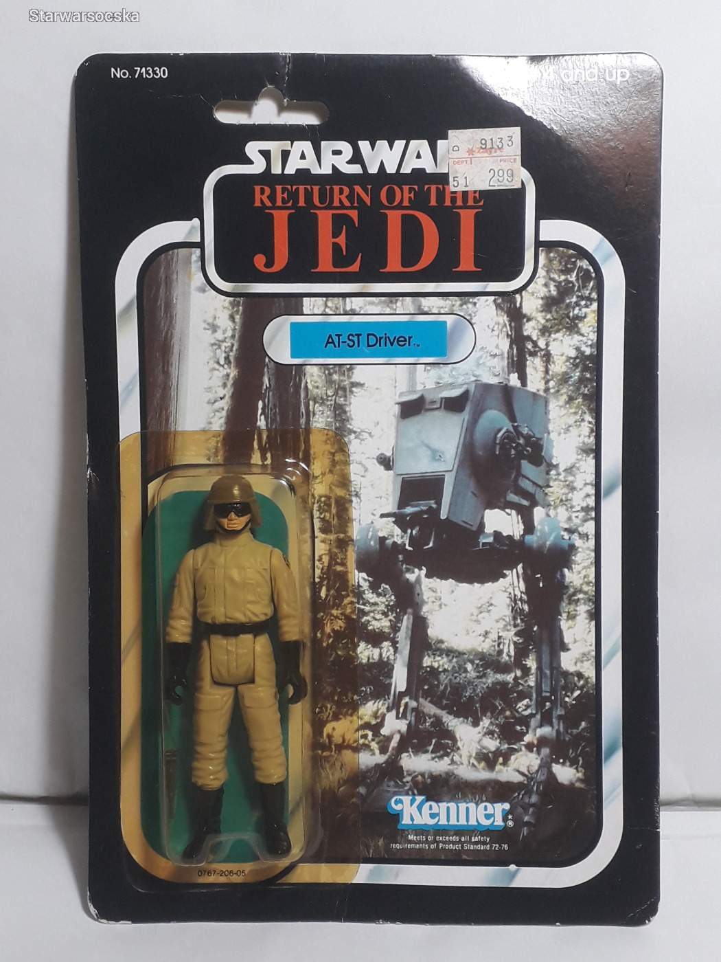 Star Wars Vintage MOC ROTJ AT-ST Driver action figure (375) 77 Back A ...