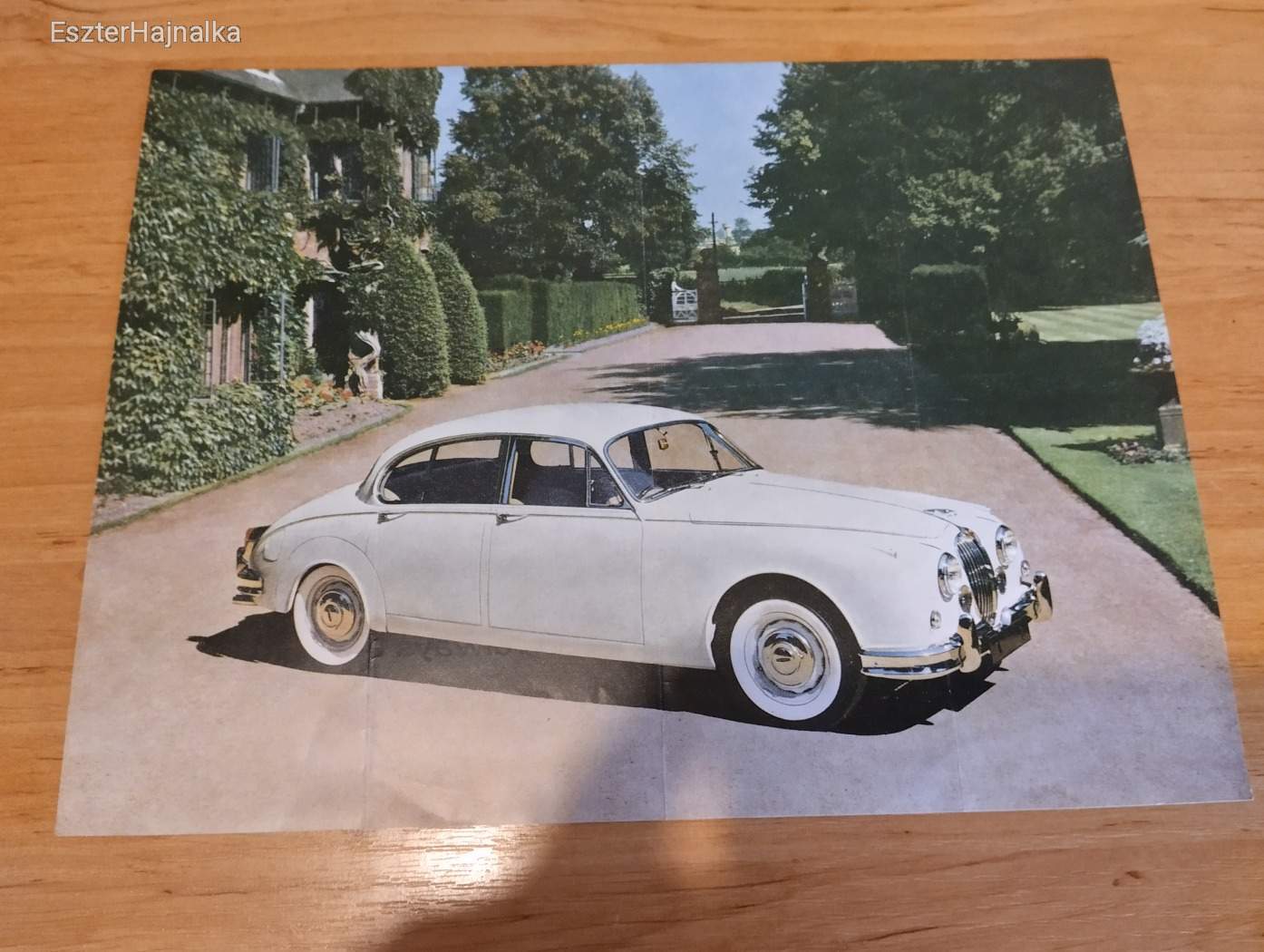 régi retró,1959-es jaguár mark II modell 2,4 lt típuslap ...