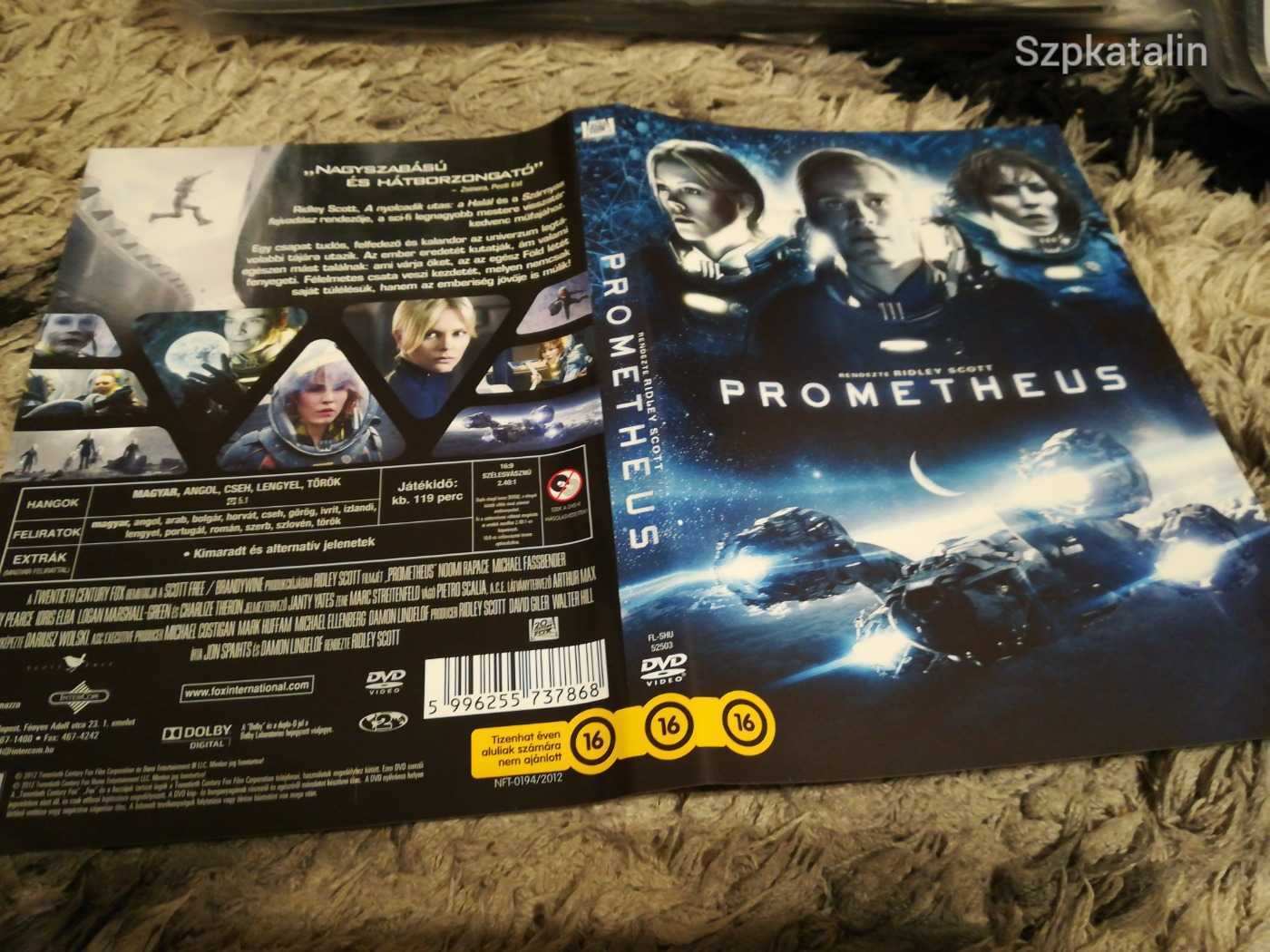 Dvd - PROMETHEUS (Ridley Scott, Noomi Rapache,Michael Fassbender, Guy ...