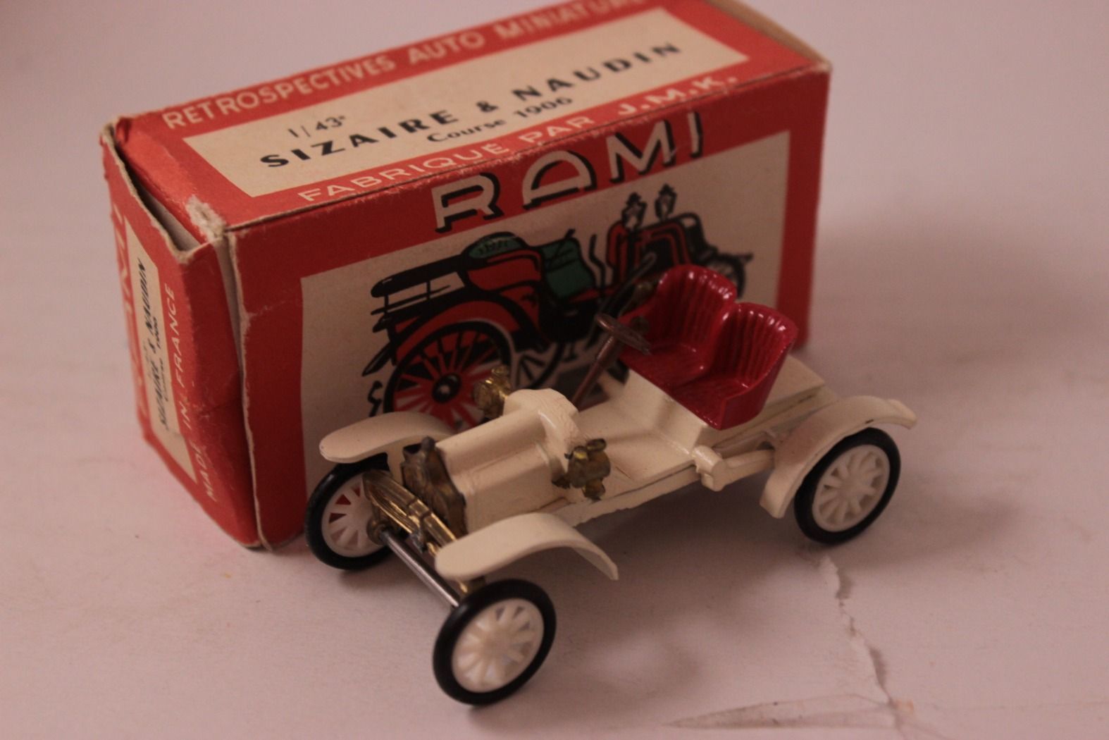 Sizaire Naudin, RAMI, 1/43, fémmodell, 60-as évek, dobozában