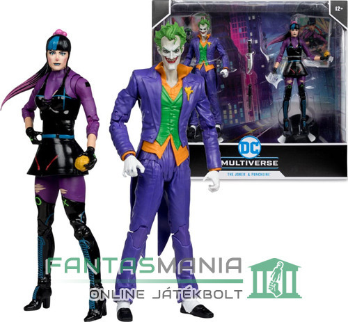 18cm-es DC Multiverse Batman - Joker és Punchline figura duplacsomag ...