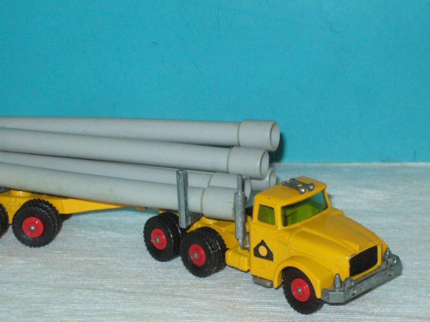 MATCHBOX KING SIZE K-10 SCAMMELL CONTRACTOR PIPE TRUCK cső szállít