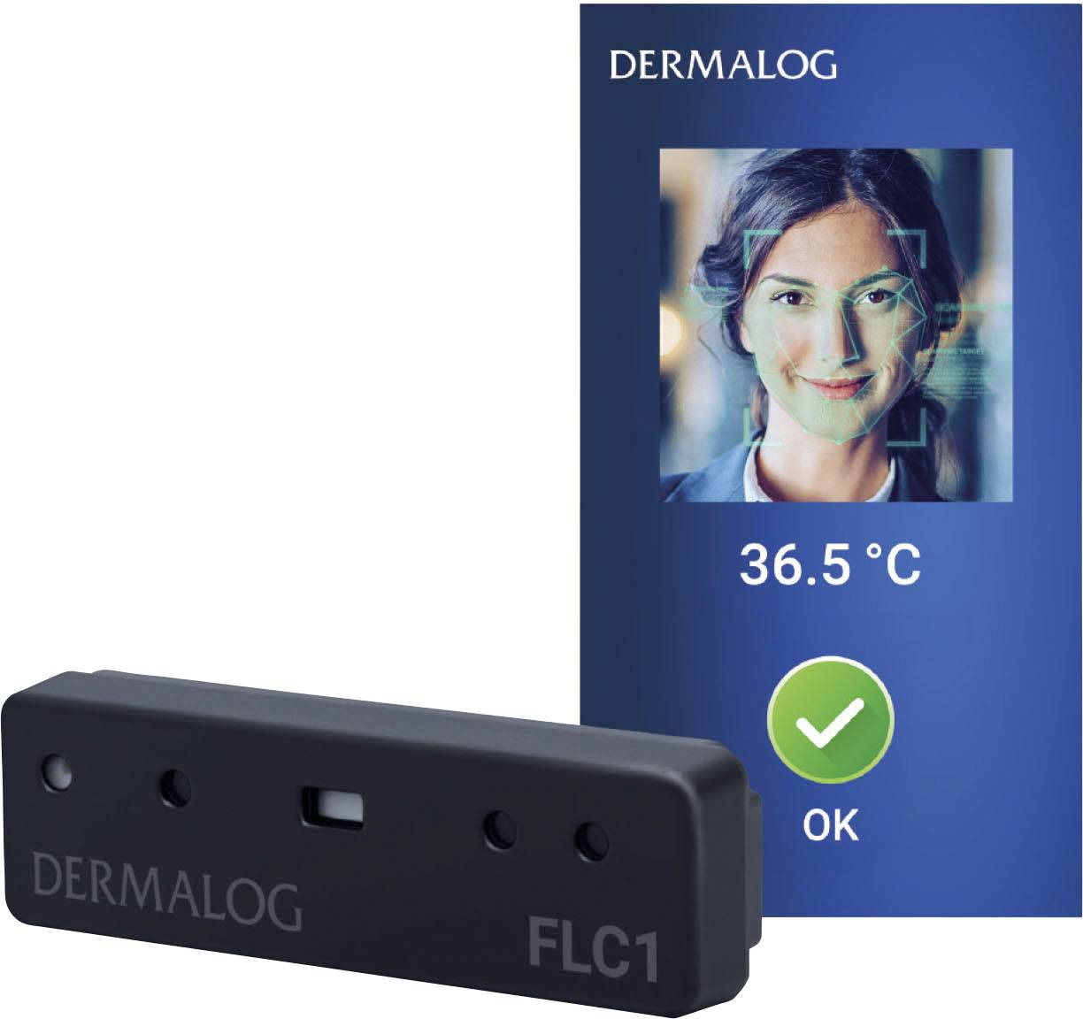 Dermalog FLC1 Light Edition Hőmérséklet felügyelet Valós kép kijelző ...