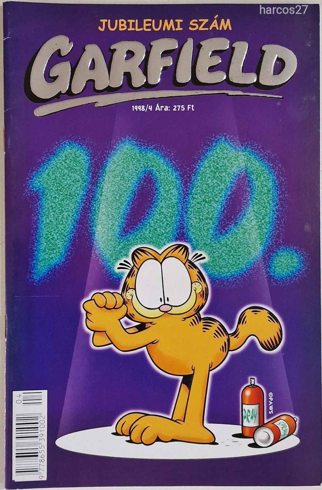 GARFIELD 100. JUBILEUMI SZÁM - KANDI LAPOK, RETRO KÉPREGÉNY