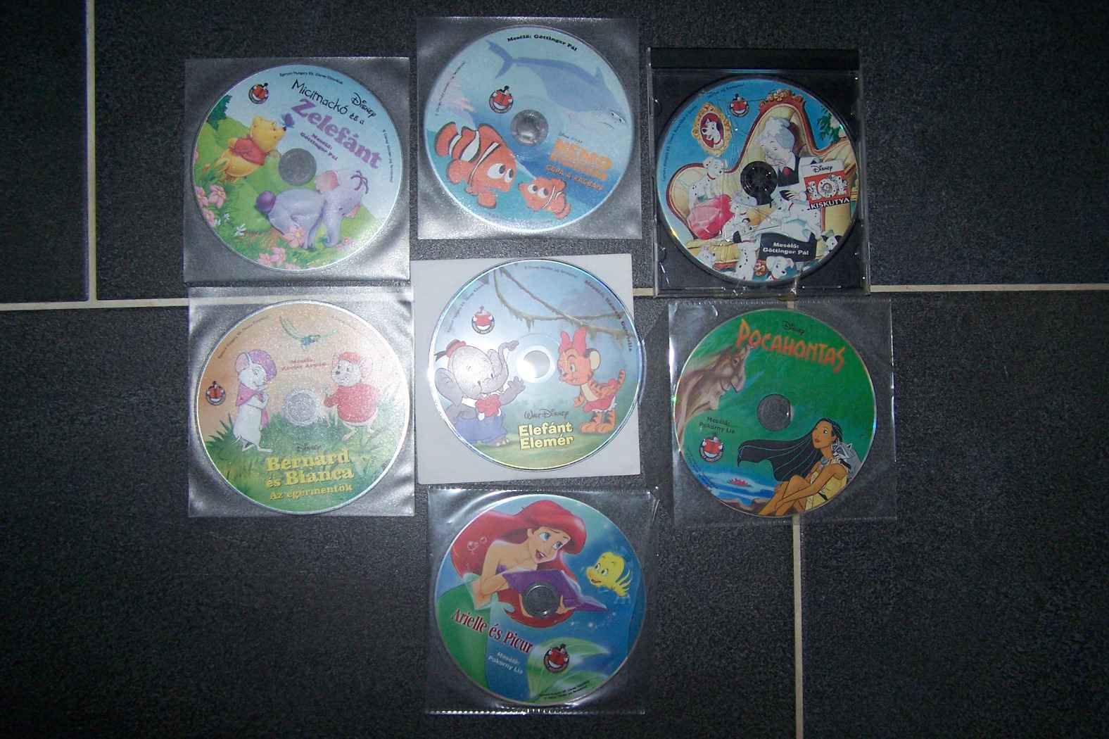 7 db mese CD mesélŐ Pokorny Lia, Göttinger Pál: ARIEL,POCAHONTAS, NÉMO ...