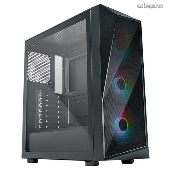 COOLER MASTER Ház, Mid Tower ATX CMP 520, 3x ARGB Ventilátor +HUB ...
