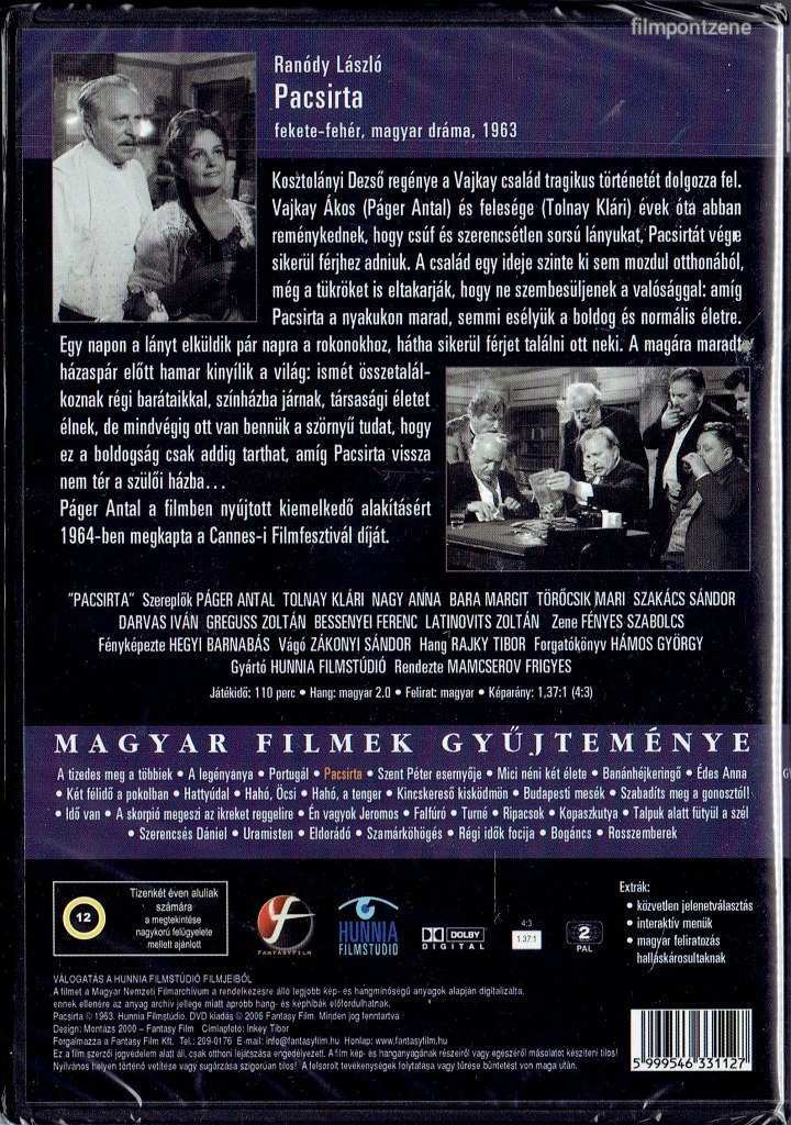 Pacsirta (1963) DVD ÚJ! bontatlan Magyar filmek gyűjteménye 4. r ...