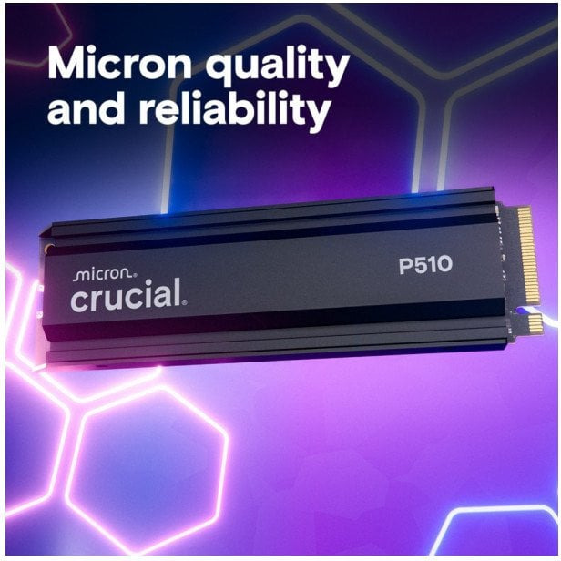 Crucial 1TB Gen5 M.2 NVMe PCIe M.2 2280 SSD (CT1000P510SSD5)