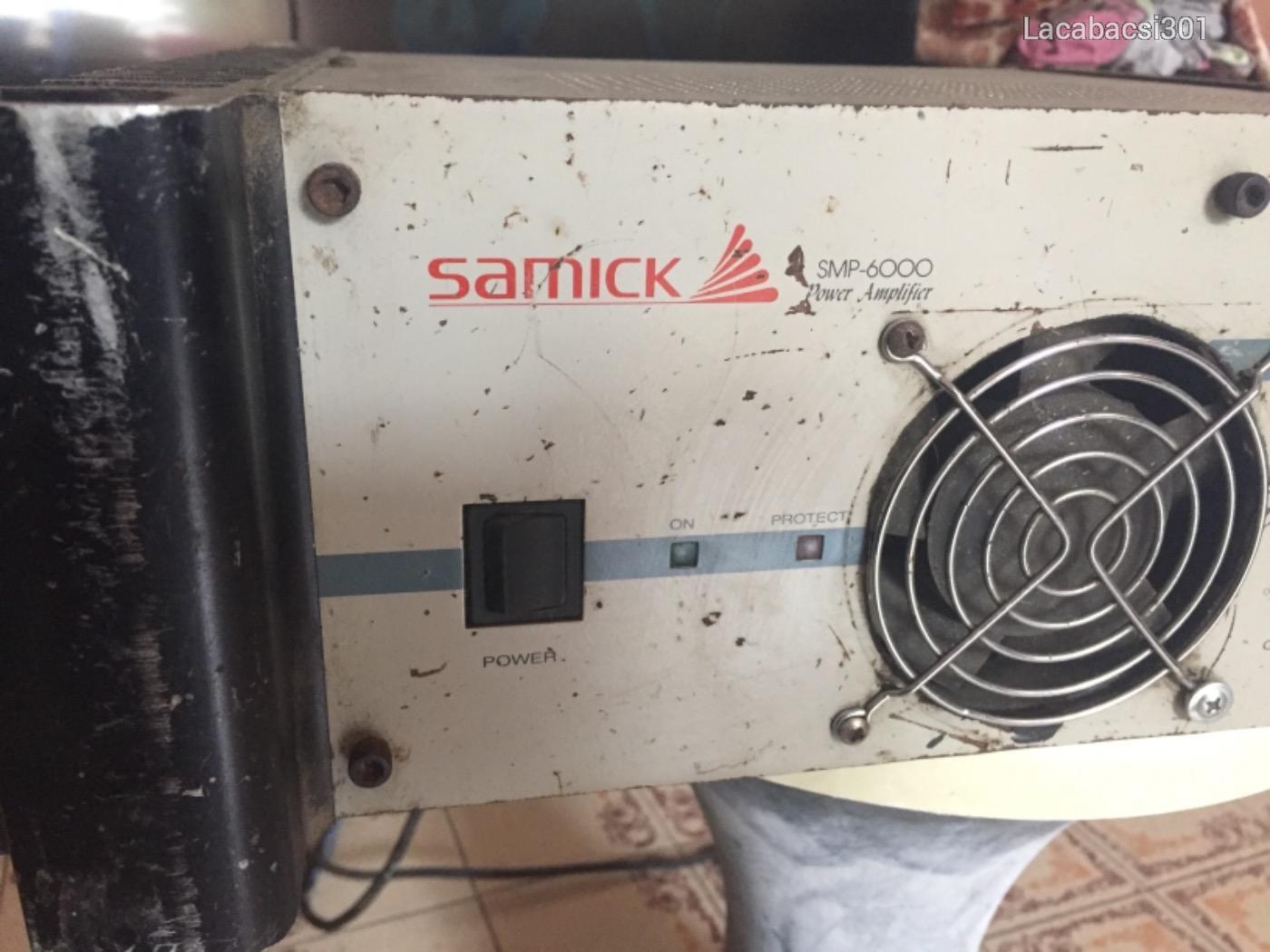 SAMICK SMP 6000 sztereo erősítő . DJ . 2x600 / 850W. hidalható!