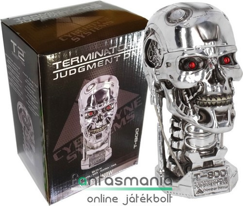 21cm-es Terminator Endoskeleton Skull koponya szobor figura - T-800 ...