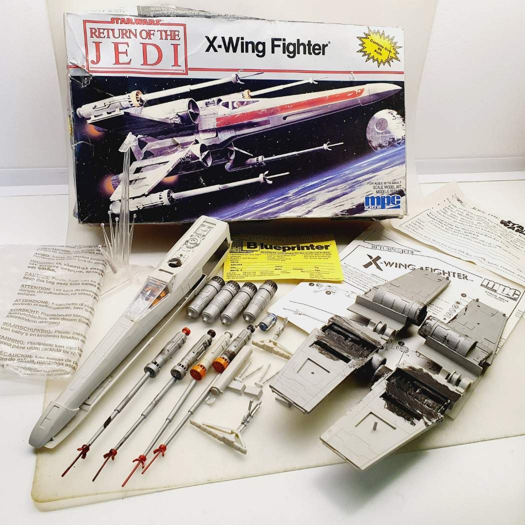 Régi retro ATM MPC 1989 Star Wars makett X-Wing Csillagok háborúja A ...