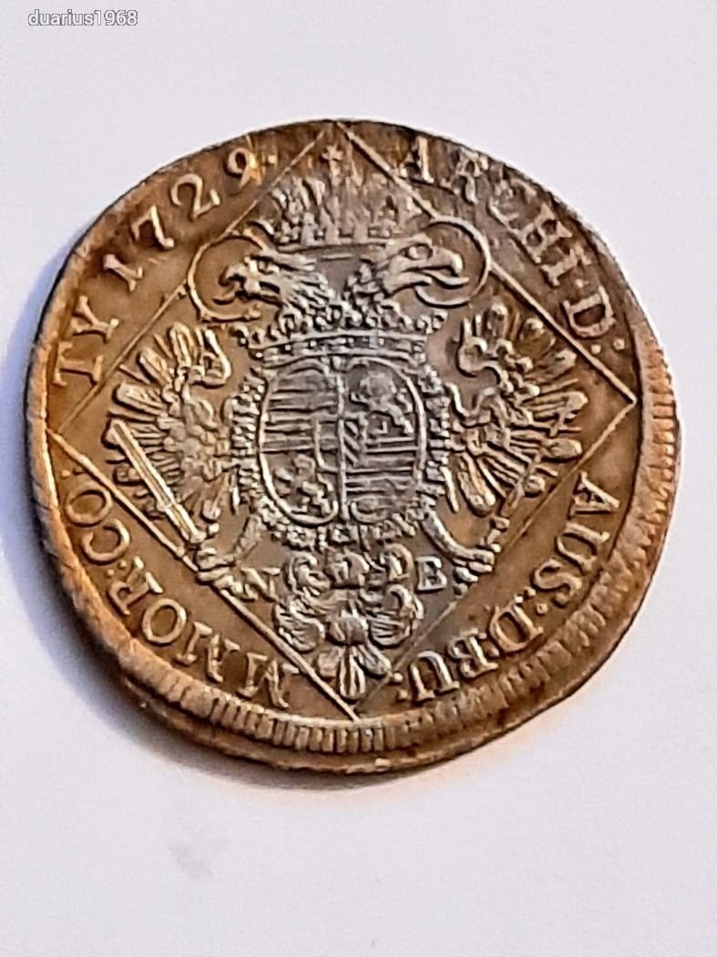 III Károly 1/4 tallér 1729- NB kis karcok előlapon ! RITKA