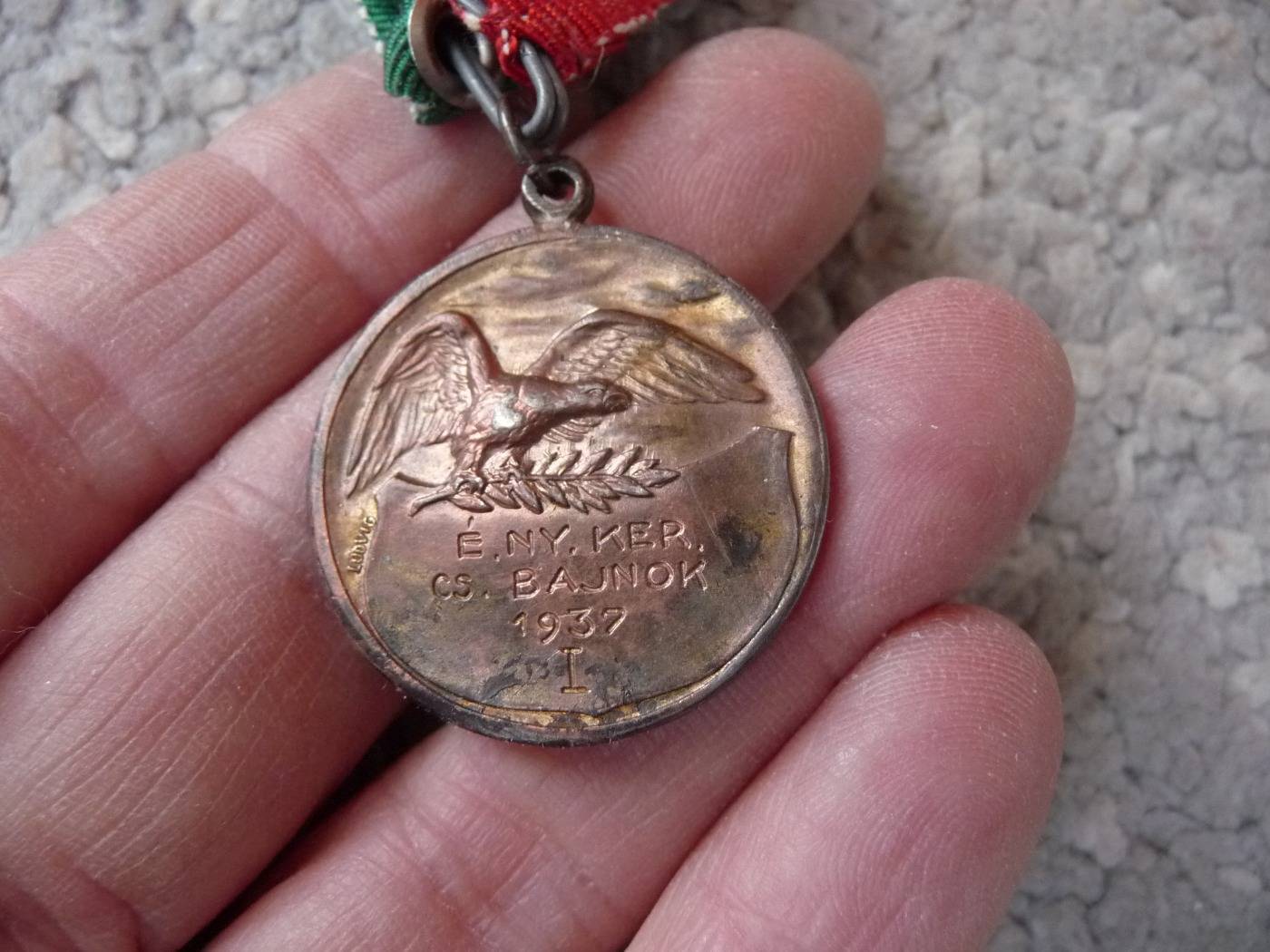 régi sport érem Horthy kor sport medál turulos birkózás 1937 csapat ...