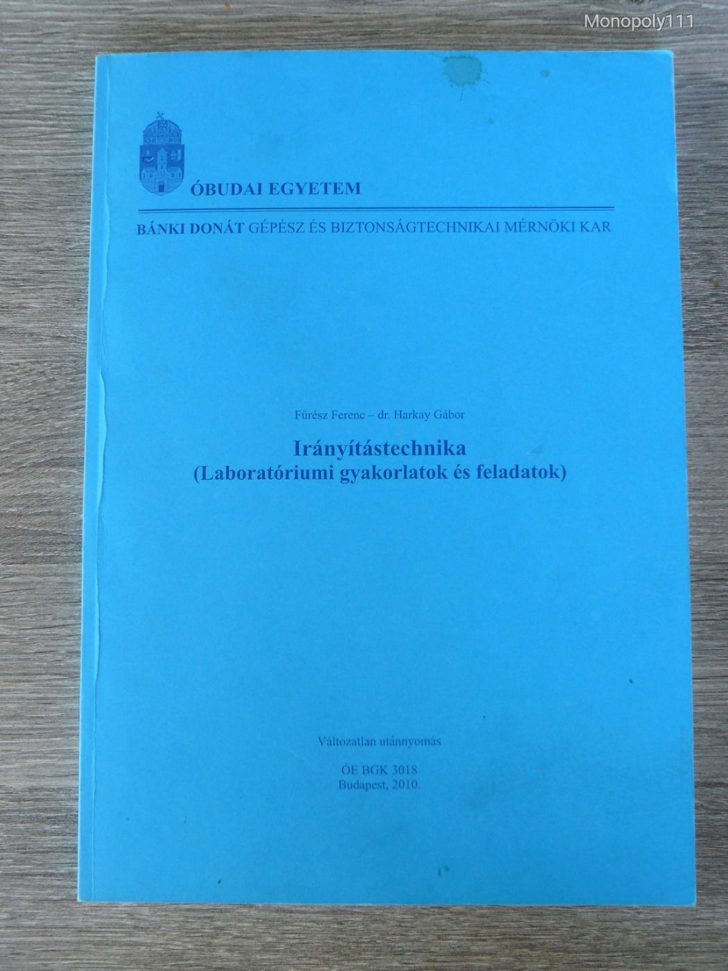 Fűrész ferenc - dr. Harkay Gábor - Irányítástechnika (Laboratóriumi ...
