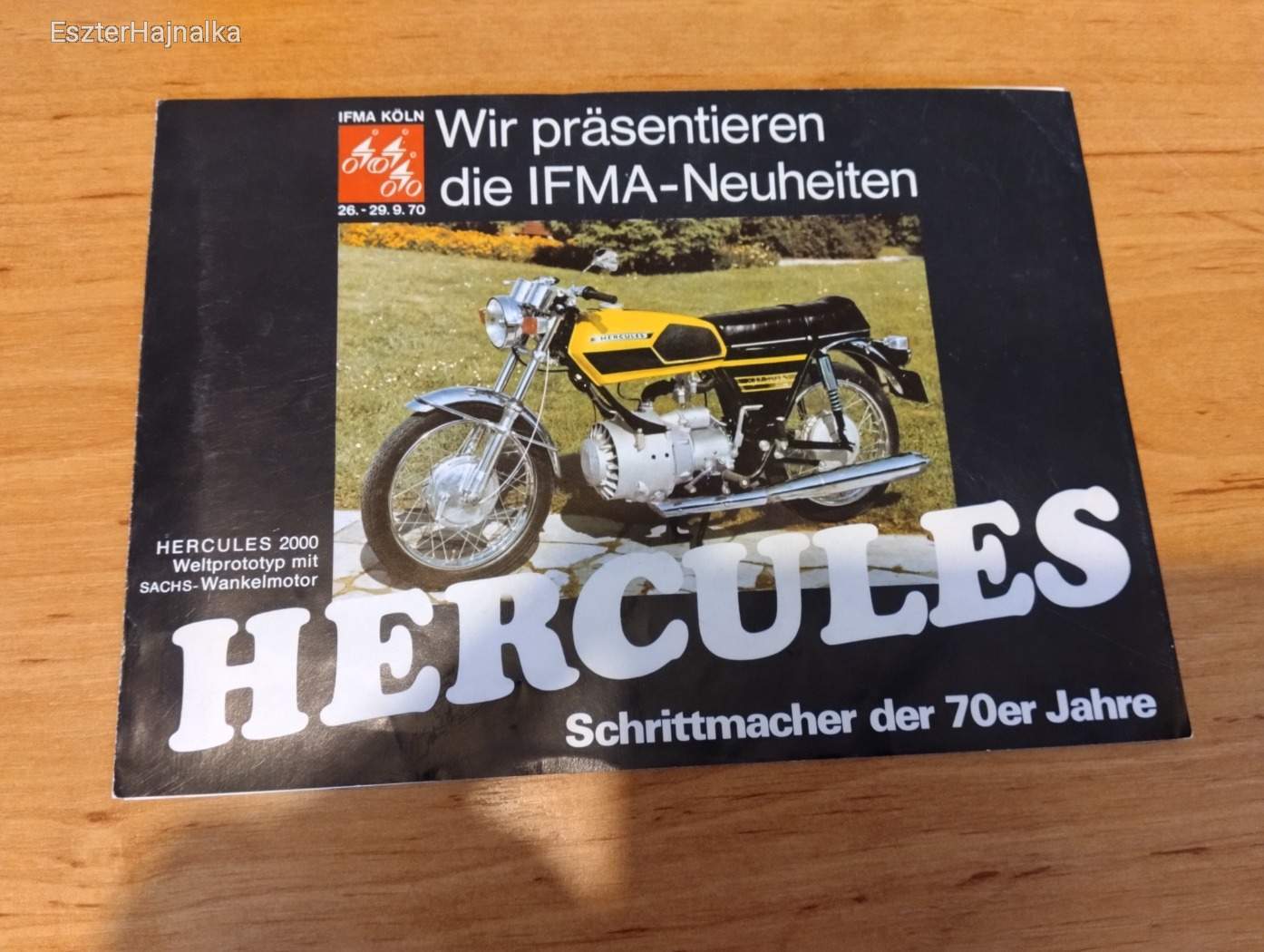 régi retró 1970-es évek beli hercules kismotor prospektus nszk.