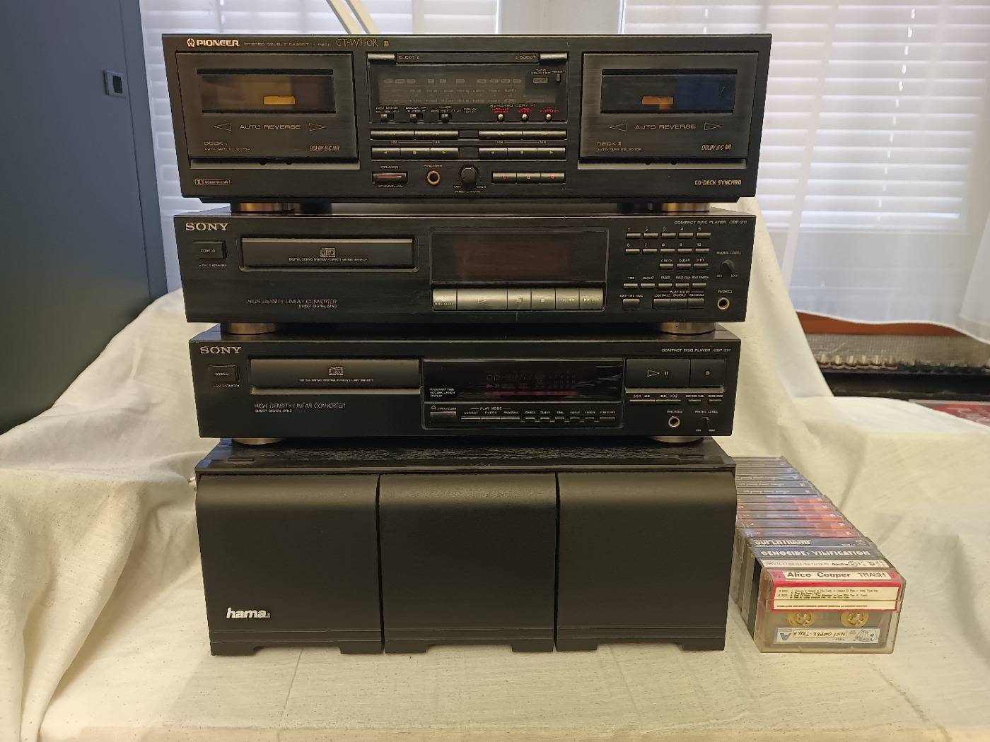 Hifi csomag - Sony CD lejátszók, Pioneer kétkazettás magnó - Vatera.hu