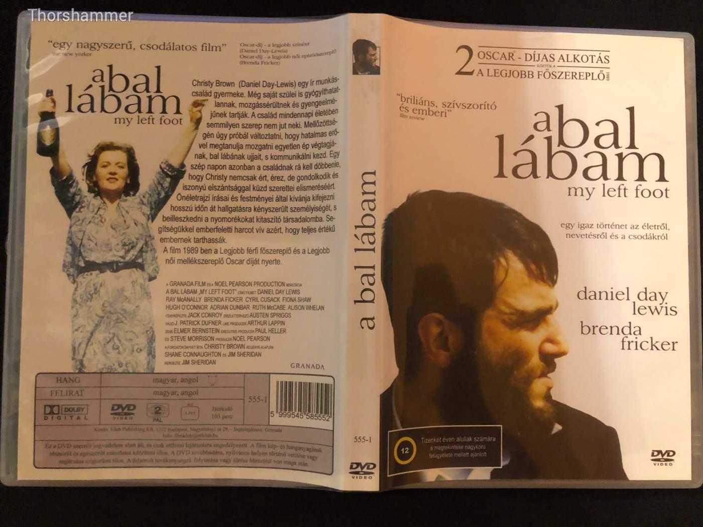 A bal lábam (Daniel Day Lewis, Brenda Fricker) DVD (meghosszabbítva ...