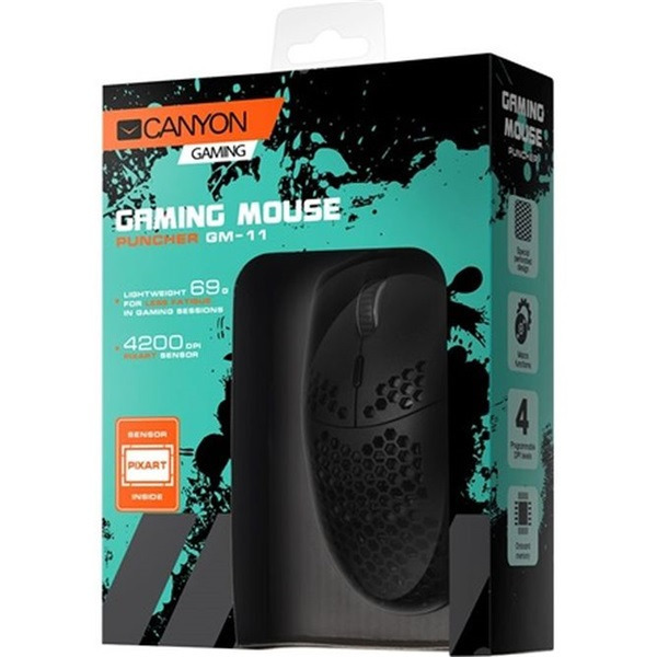 CANYON,Gaming Mouse with 7 programmable buttons, Pixart 3519 optical ...