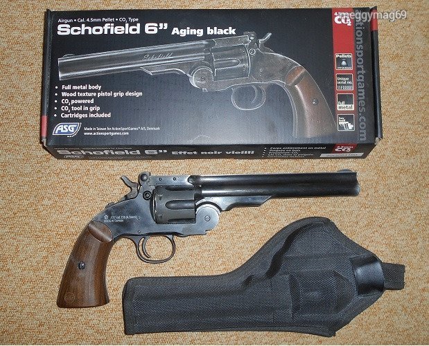 Schofield -ASG gyártású,S & W-cal: 4,5mm /0,177 CO2 légpisztoly.(Air Gun)