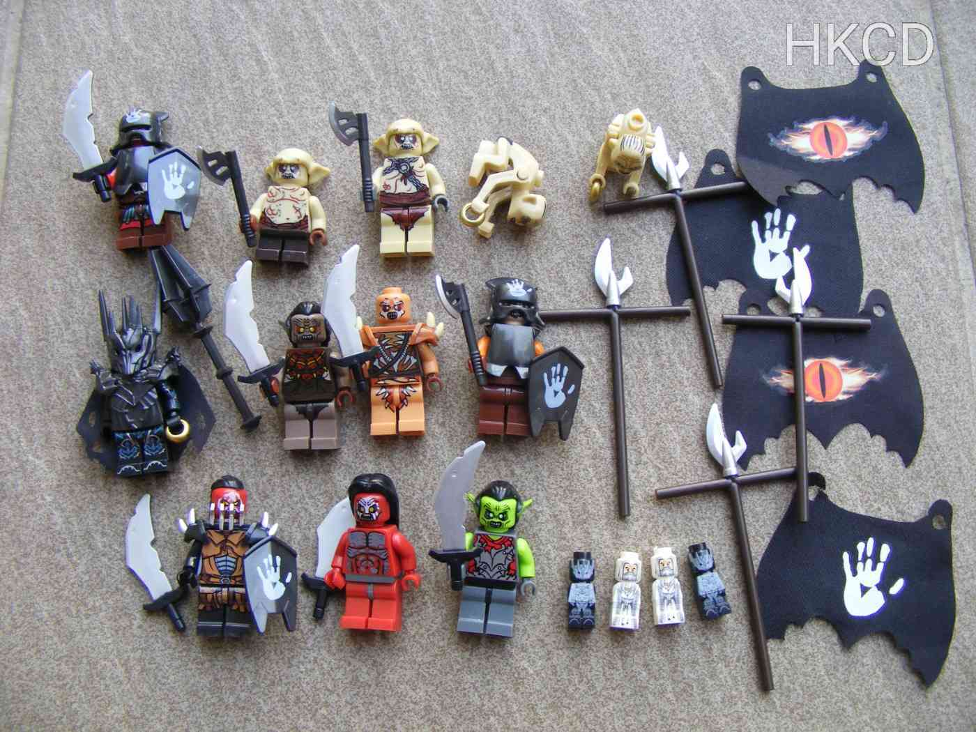 12db Gyűrűk Ura Hobbit figurák Sauron Gundabadi Móriai Ork Troll Kobold ...