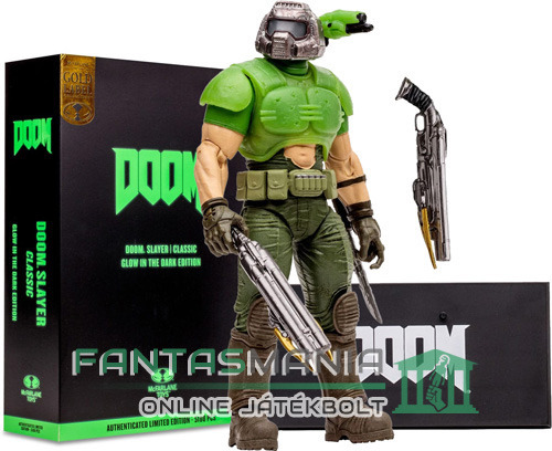 000 18cm-es Doom figura - Doom Slayer / Classic Doomguy Skin mozgatható ...