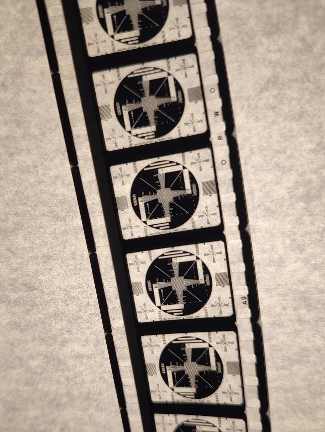 35mm teszt film 1946 RMA RESOLUTION CHART kalibrációs eszköz projektor ...