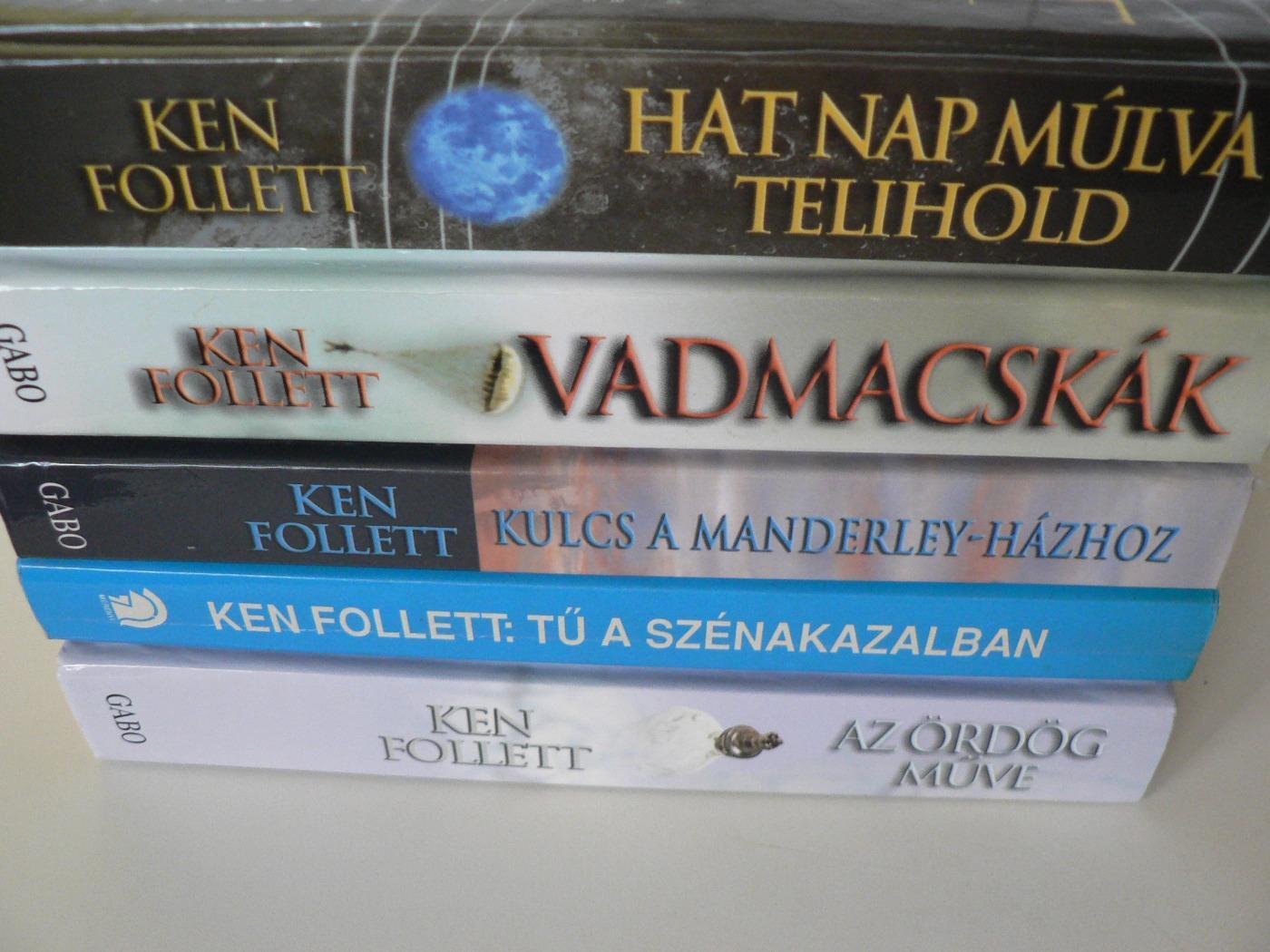 Ken Follett könyvcsomag Tű a szénakazalban, Az ördög műve, Hat nap ...