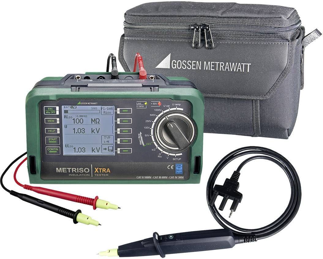 Gossen Metrawatt METRISO XTRA-Set Szigetelésmérő műszer Kalibrált ...