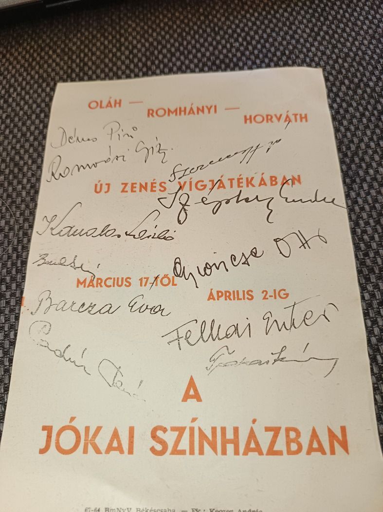 1967 NÉZD MEG AZ APJÁT DEDIKÁLT SZÍNHÁZ PLAKÁT BÉKÉSCSABA FELKAI ESZTER ...