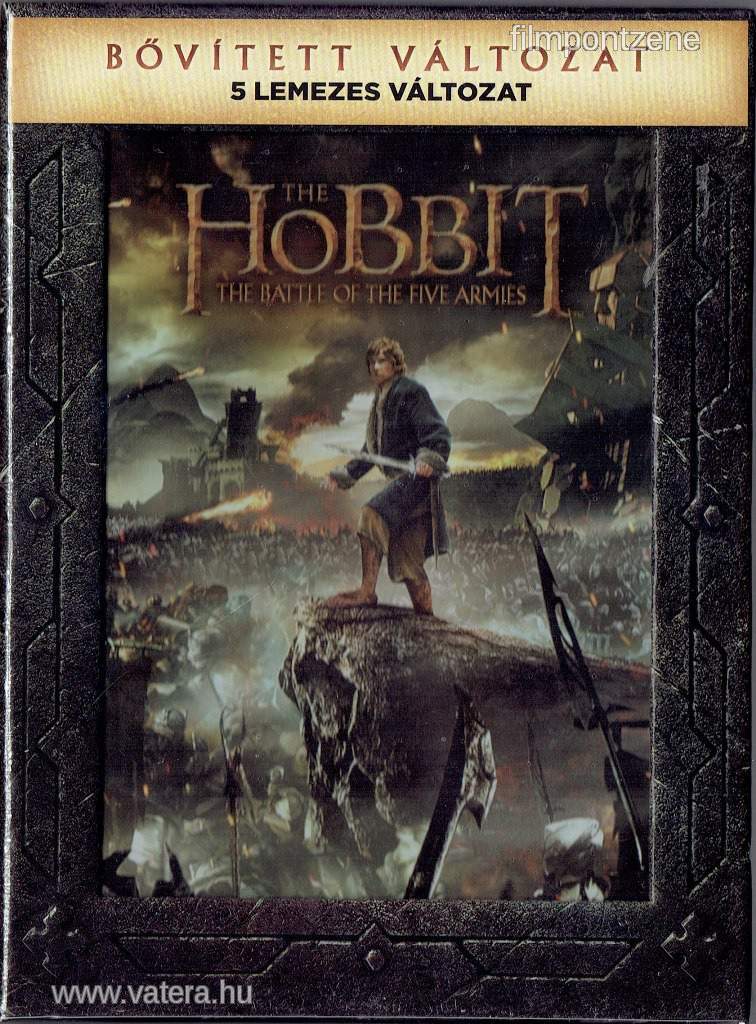 A Hobbit - Az öt sereg csatája (5DVD BŐVÍTETT) ÚJ! bontatlan