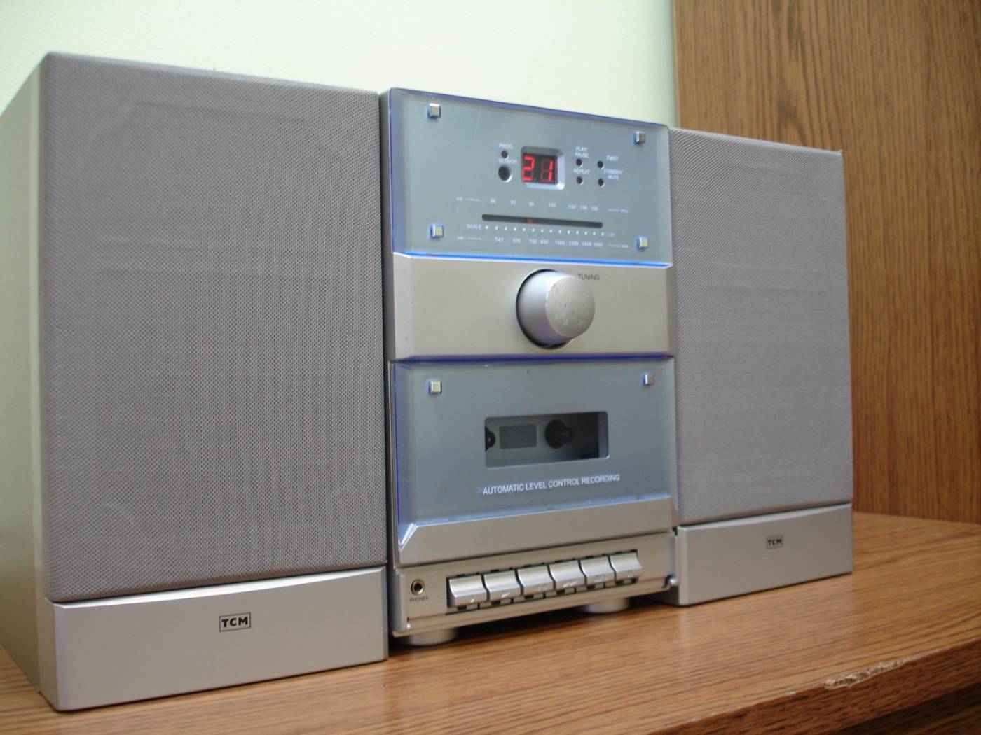 TCM 12444 mikro hifi rádió tuner - magnó - CD - hangfal ...