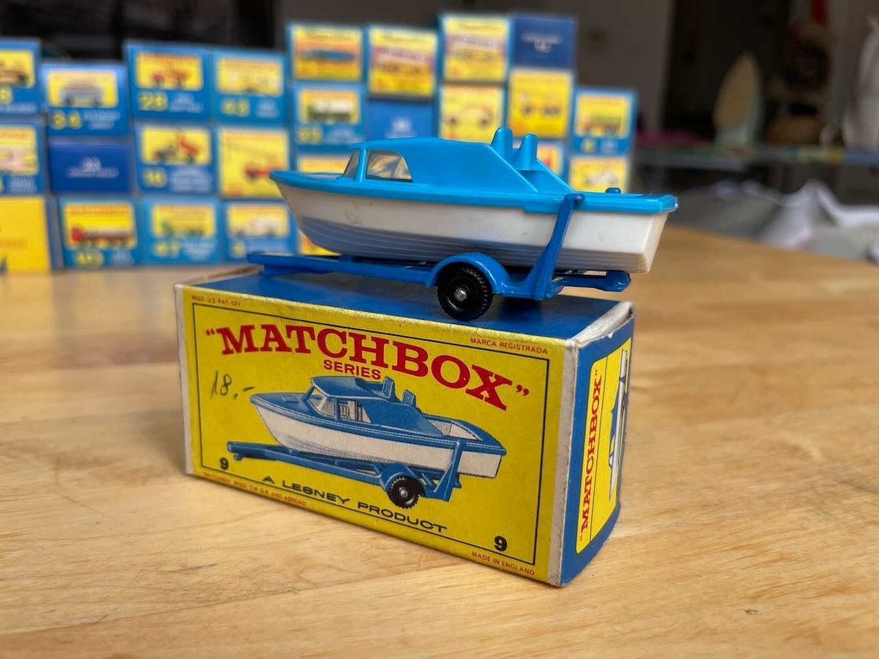 Matchbox - 09 Boat and Trailer - játszatlan (meghosszabbítva ...