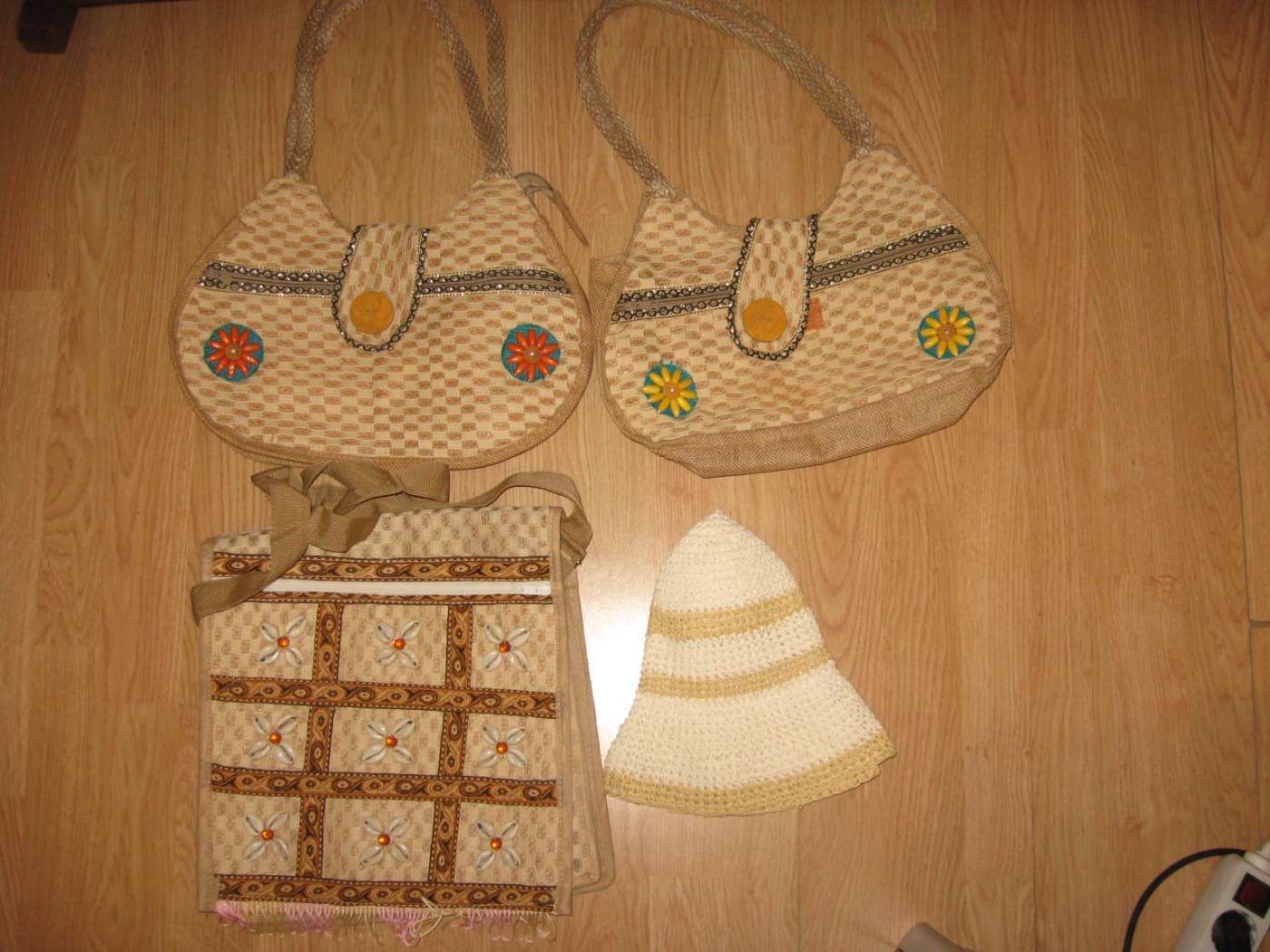 Vadonat Új Női Nyári Raffia Rattan Táska Sapka Szett Pl. strandra