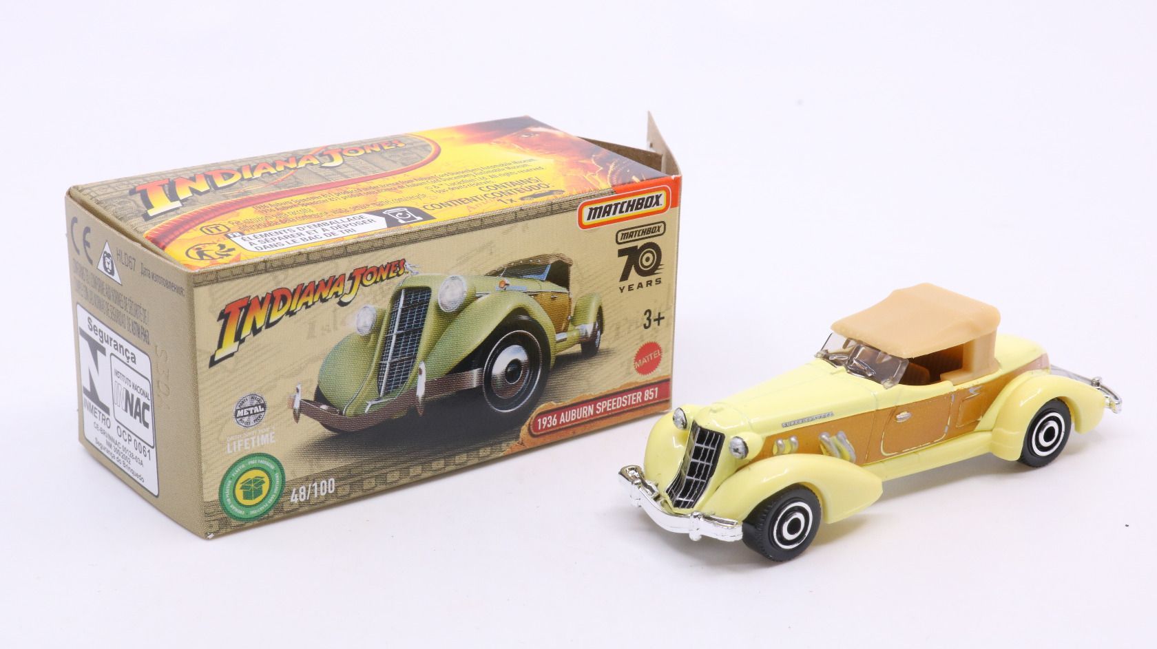 Matchbox POWER GRABS 48/100 1936 Auburn Speedster 851 Indiana Jones