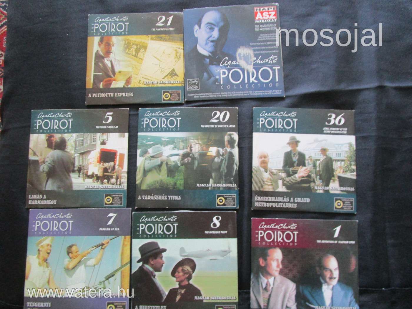 POIROT EREDETI DVD AKCIÓ ANGOL BÜNÜGYI FILM SOROZAT 8 DB MAGYAR SZINKRON