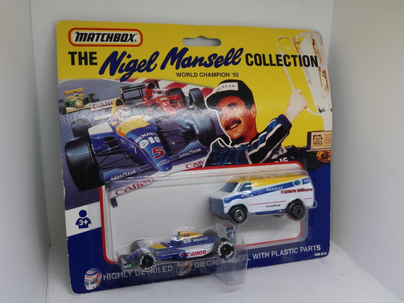 Matchbox [The Nigel Mansell Collection] Formua 1 Racing Car + Chevy Van ...