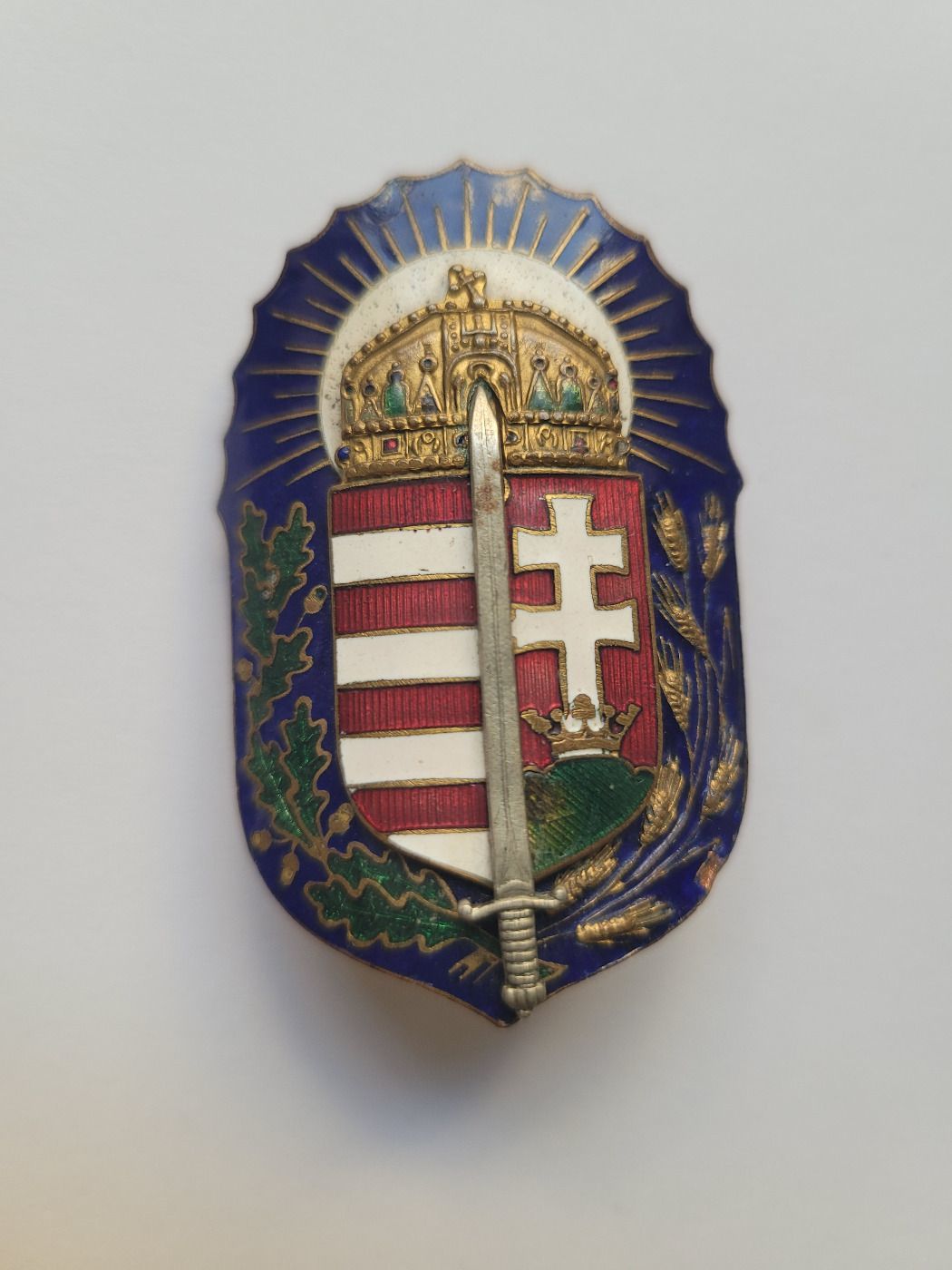 Horthy Vitézi jelvény Boczán Gy. beütővel NAGYON SZÉP ZOMÁNCOZÁS!!