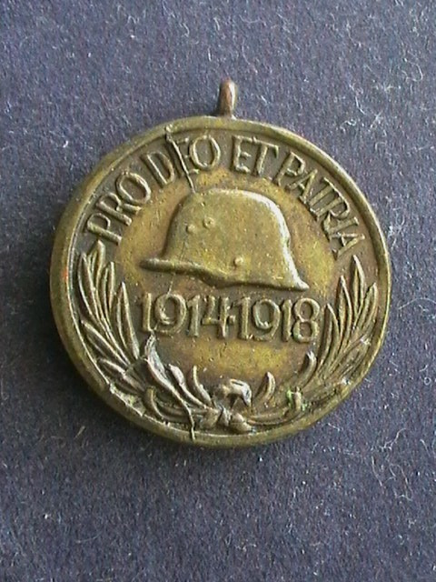 Pro Deo et Patria 1914-1918 első világháborús emlékérem minije