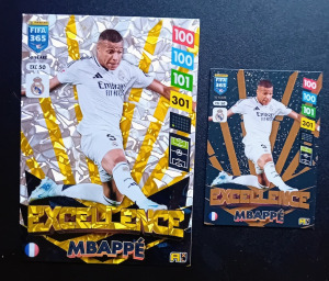 Kylian Mbappé Real Madrid Excellence XXL focis kártya Panini FIFA 365: ...