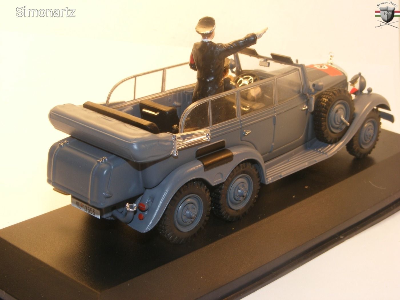 Mercedes Benz G4 Adolf Hitler figurával és soförrel 1:43 - Vatera.hu